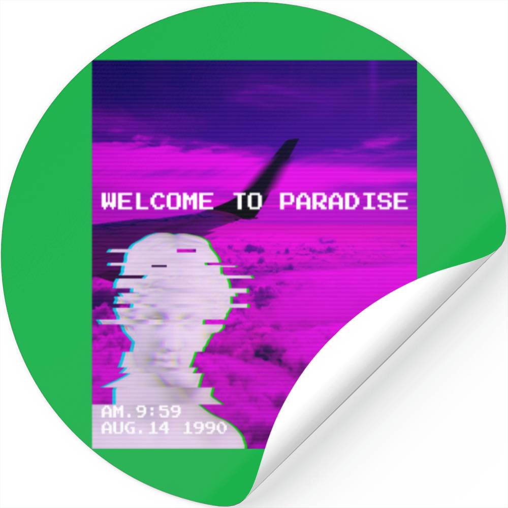 Vaporwave Synthwave VHS Statue Plane Heaven