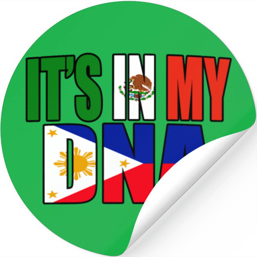 Mexican And Filipino Mix Dna Flag Heritage