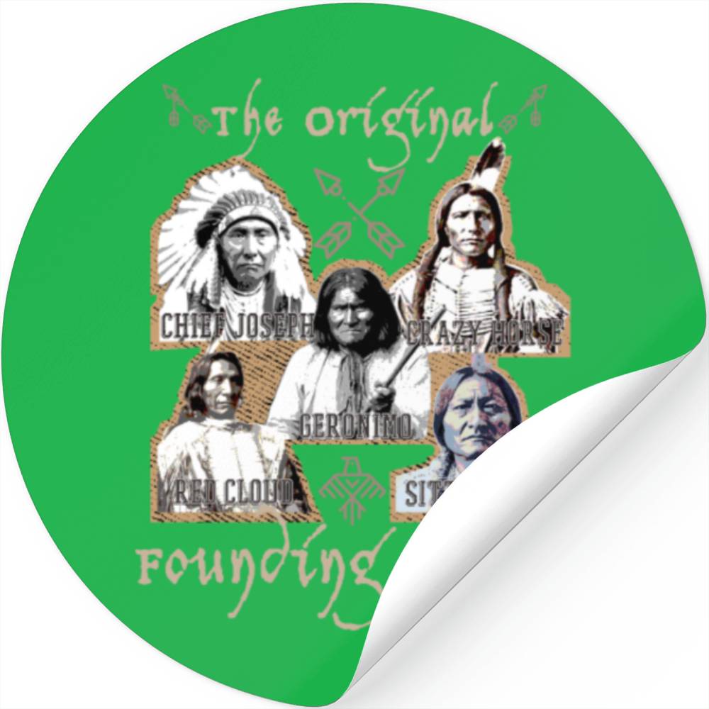 The Original Founding Fathers Native American Indi Stickers