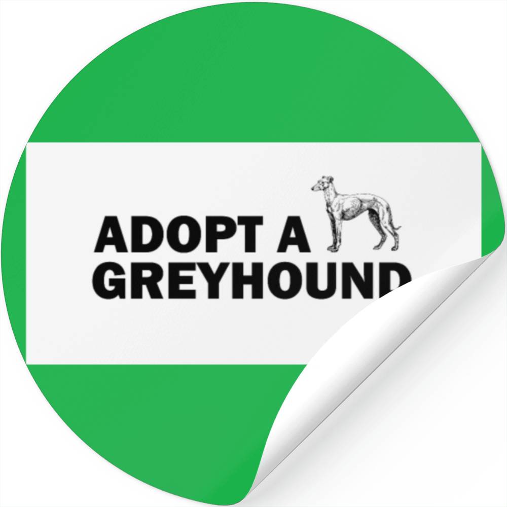 Adopt A Greyhound Silhouette And Words Design