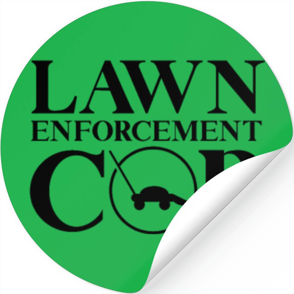Lawn Enforcement Cop Mowing Mower Lawn Ranger