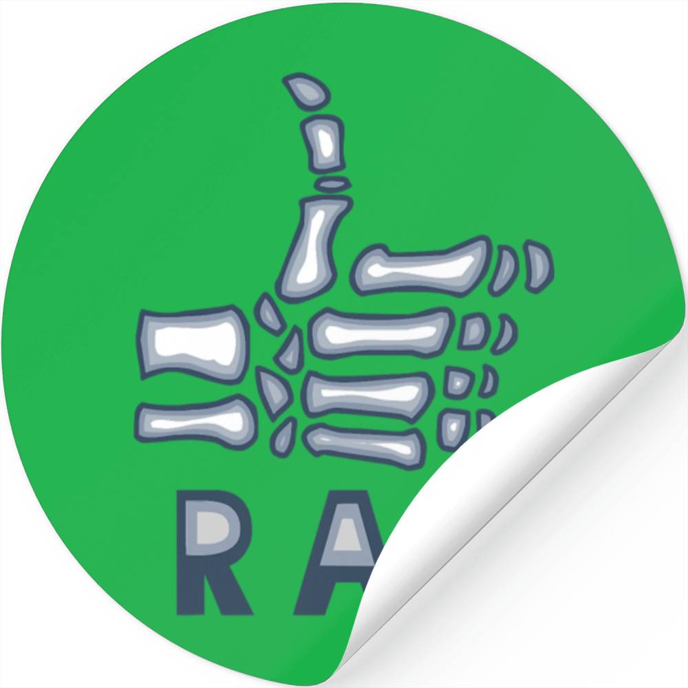 Radiology Tech Stickers Rad Skeleton Thumb X Ray
