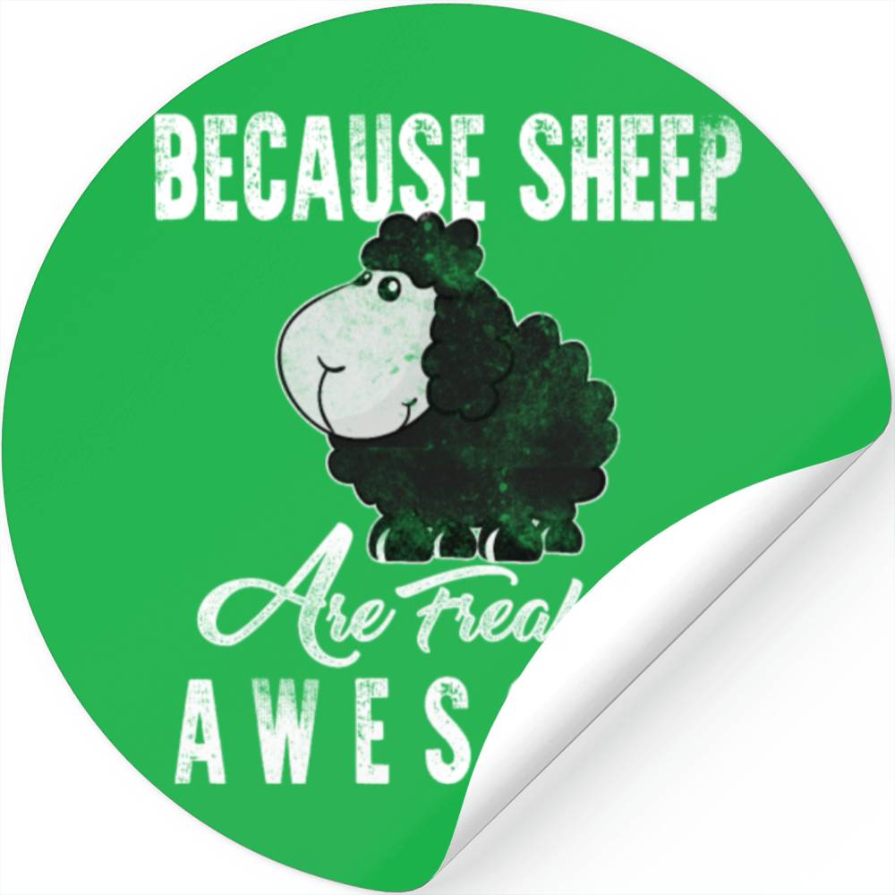 Sheep Stickers, Cute Black Sheep Art, Because Sheep