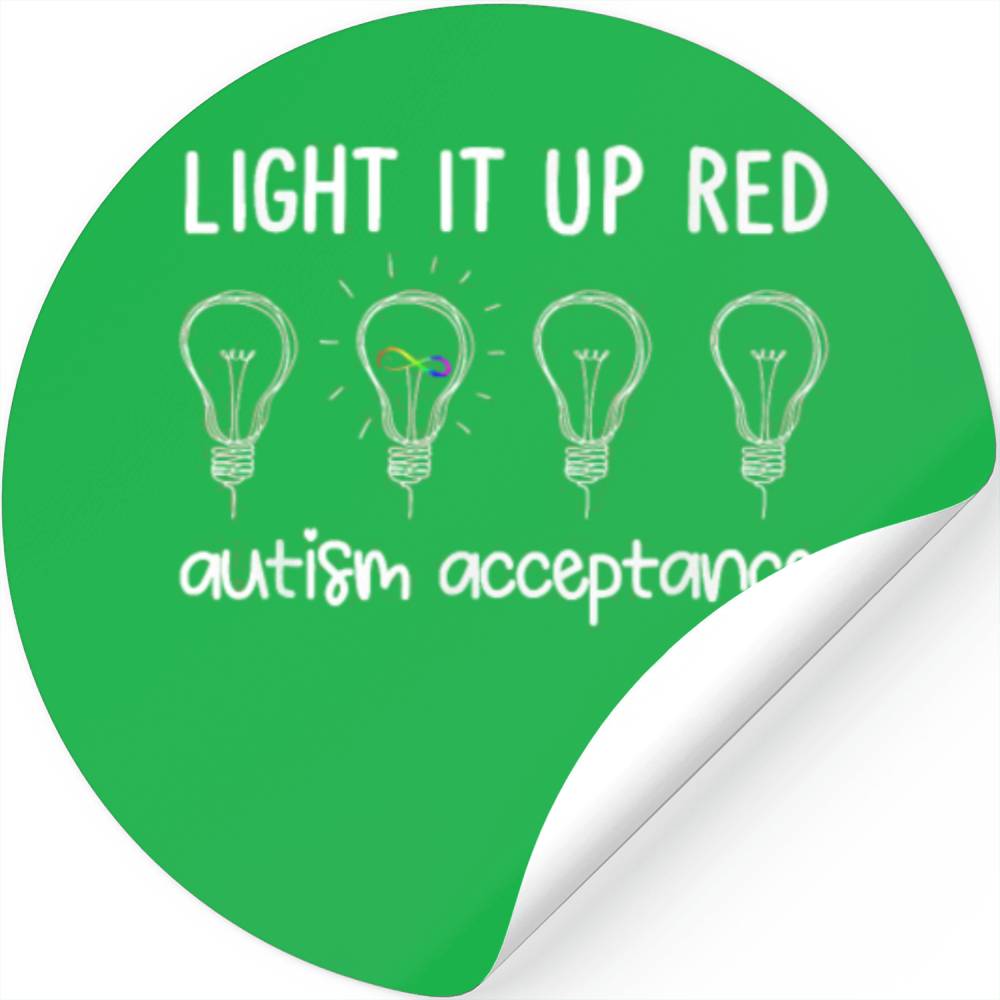Wear Red Instead Autism Acceptance Stickers In