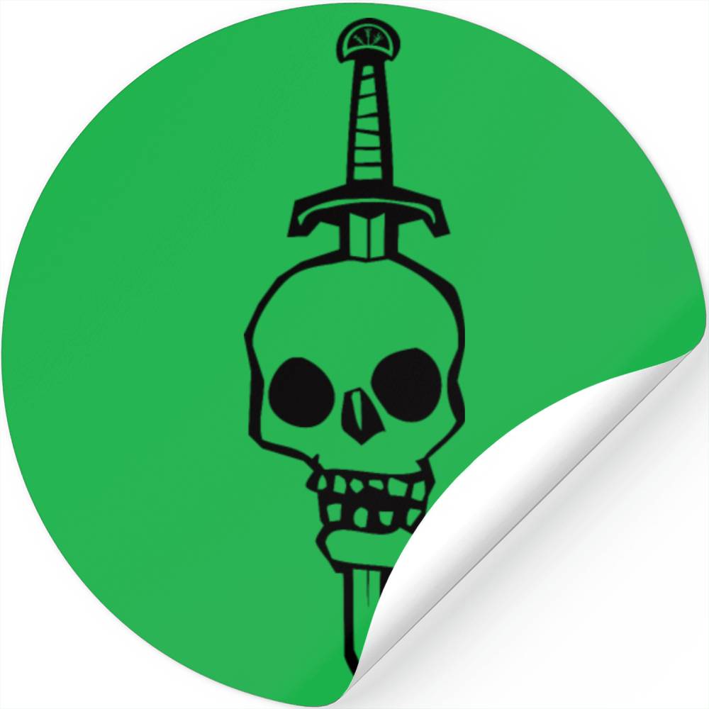 Skull Impaled On A Sword- Woodcut