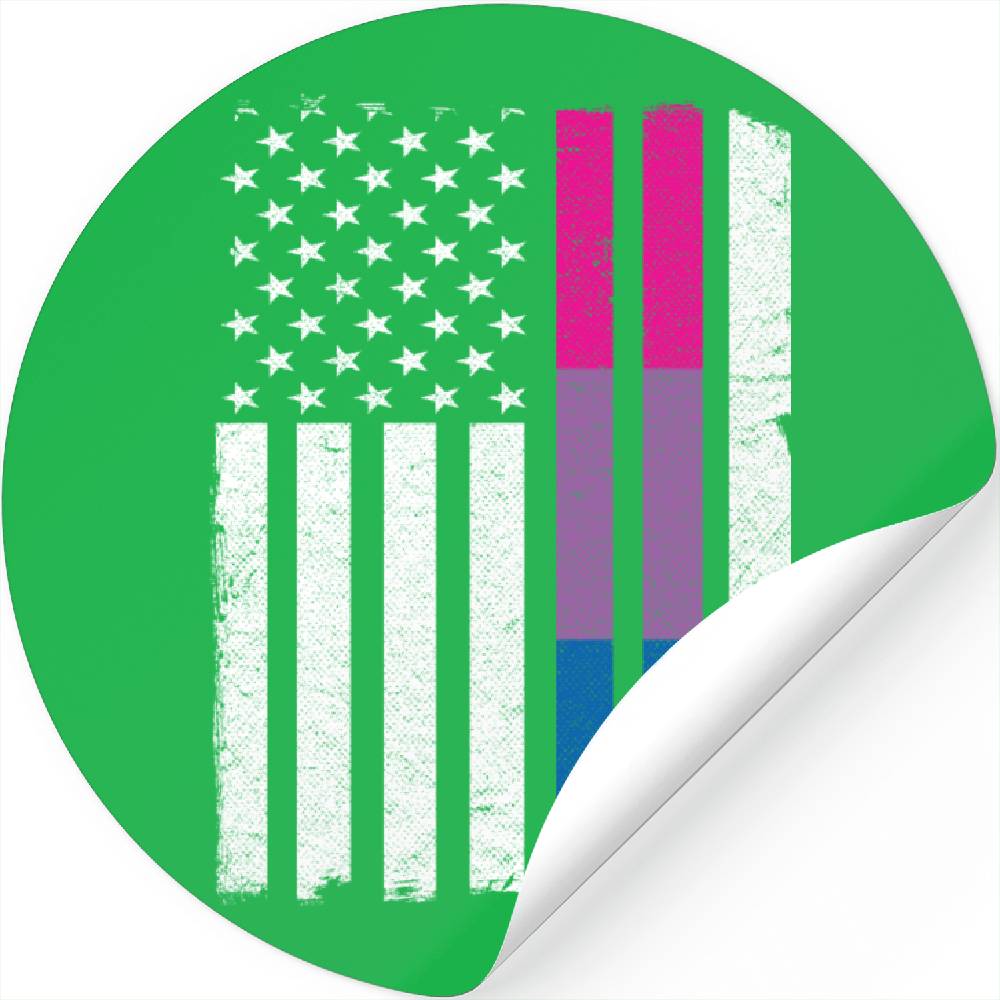 Us Flag American Lgbt Bisexual Funny Bi Pride