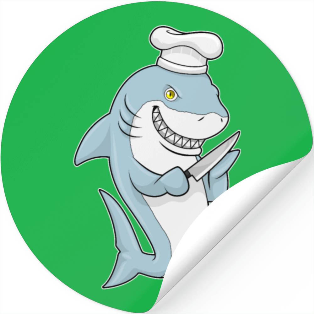 Shark As Cook With Knife