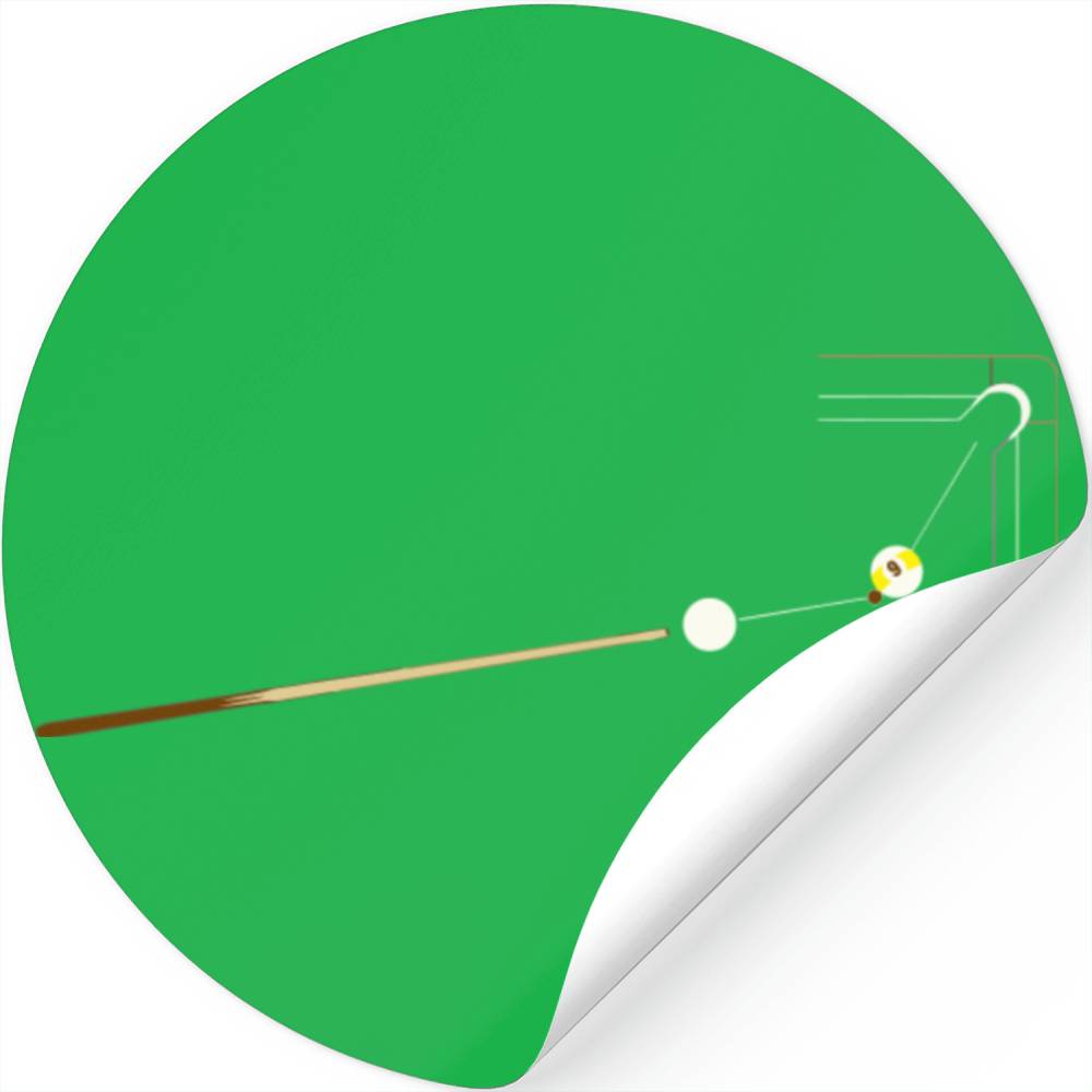 Pool Cue Stick 9-Ball Shot Into Billiards Table Po