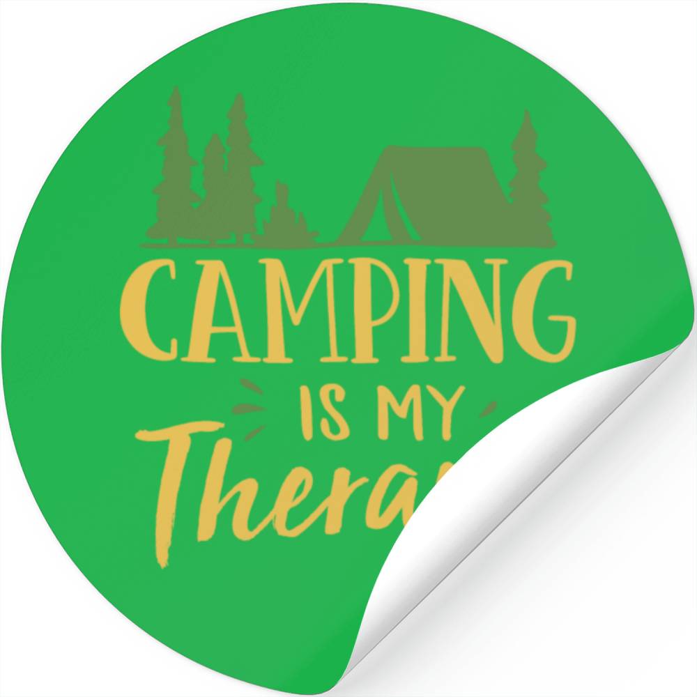 Camping Quotes With Tent And Trees Design
