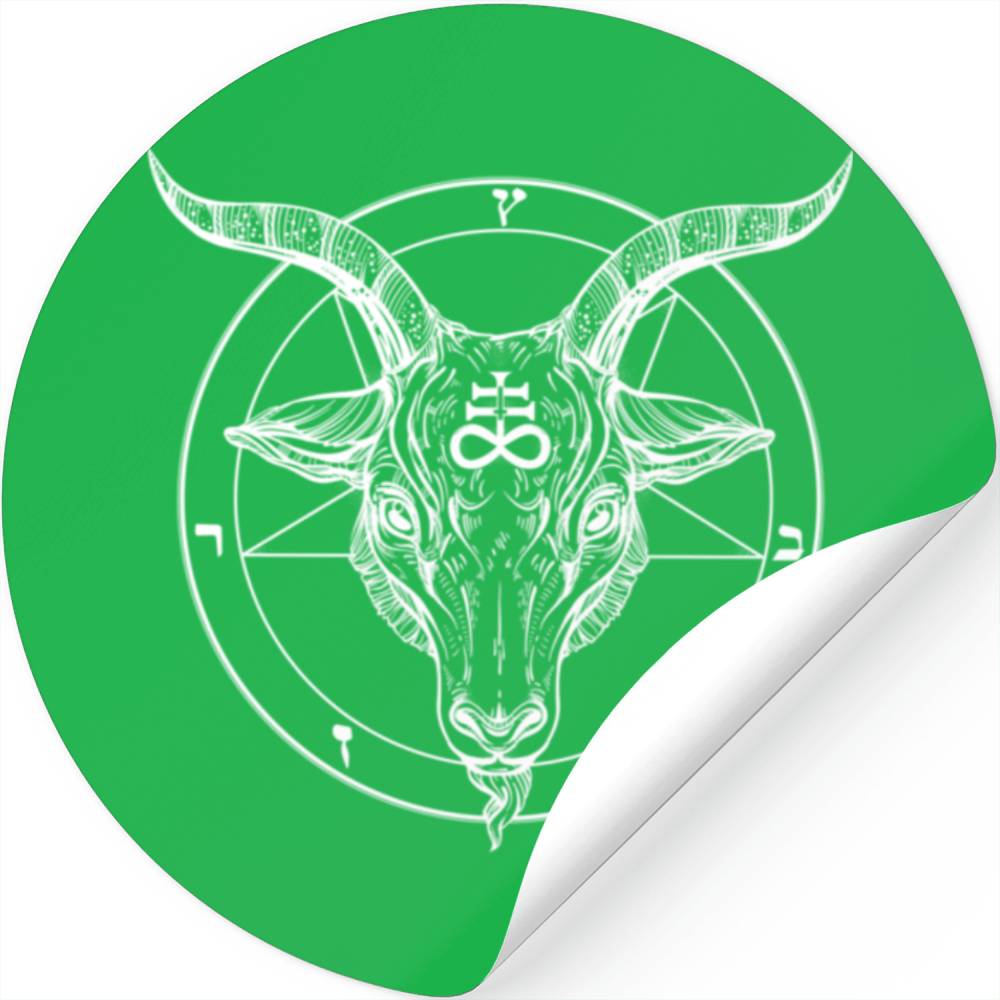 Baphomet Goat Head With Pentagram Occult Symbolism