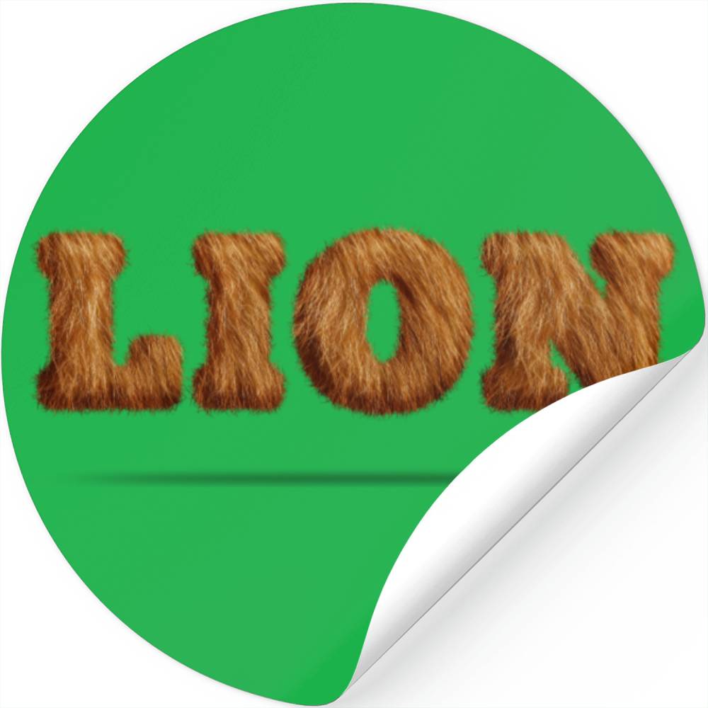 Lion Text With Realistic 3d Fur - Design 10