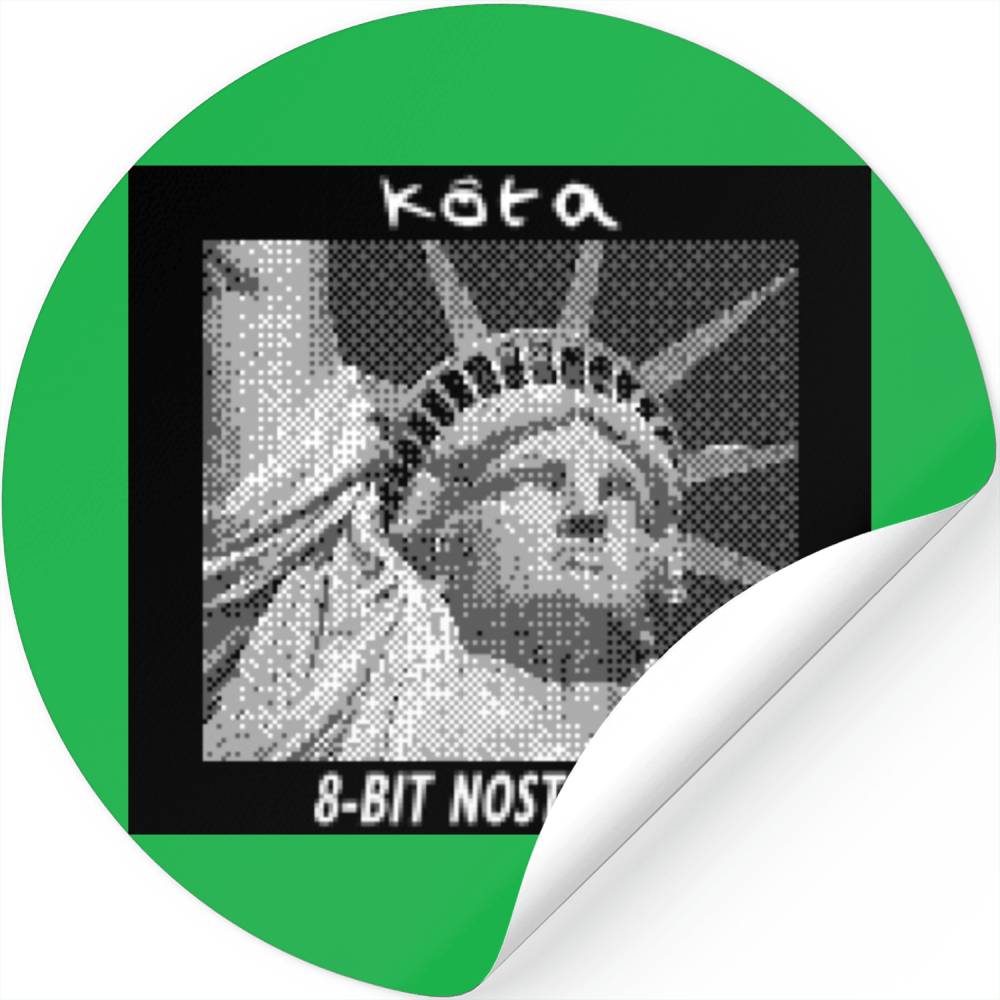 Statue Of Liberty New York 8 Bit Nostalgia Gray