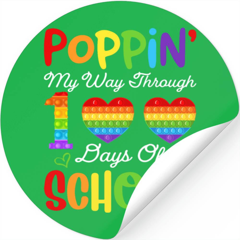 Poppin My Way Through 100 Days Of School Stickers