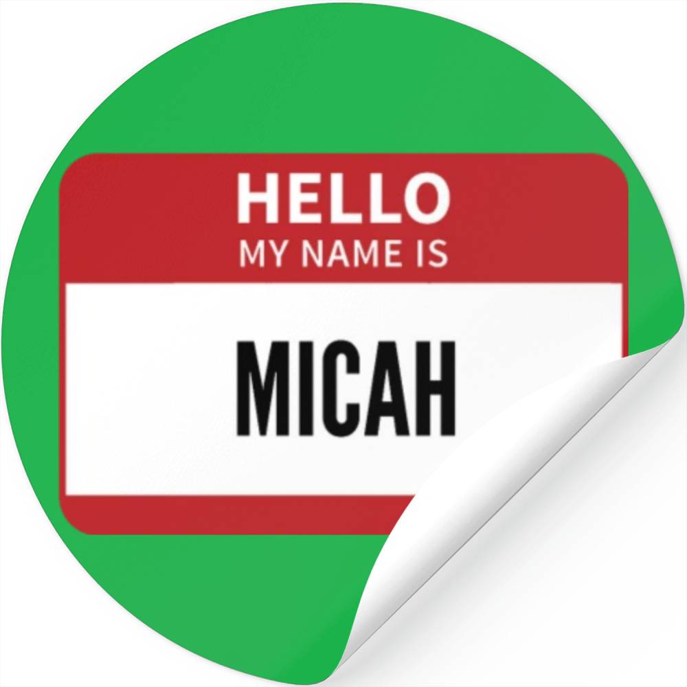 Micah Name Tag, Hello My Name Is Micah