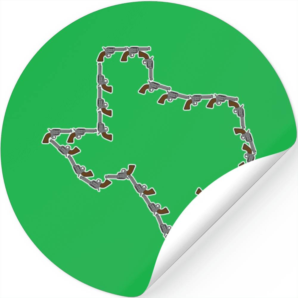 Texas Revolver Pistol Map Design For Proud Texans