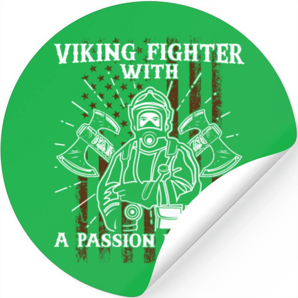 Firefighter Helmet Axe Viking Fire Brigade