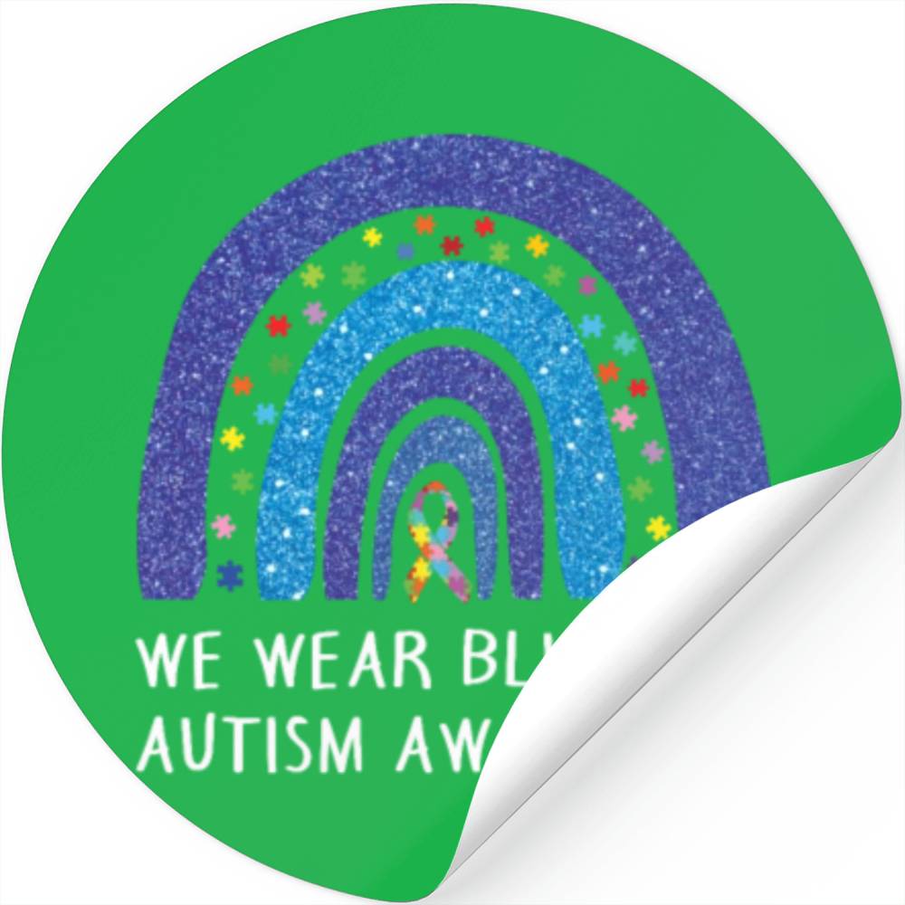 Wear April Blue Special Rainbow Autism Awareness