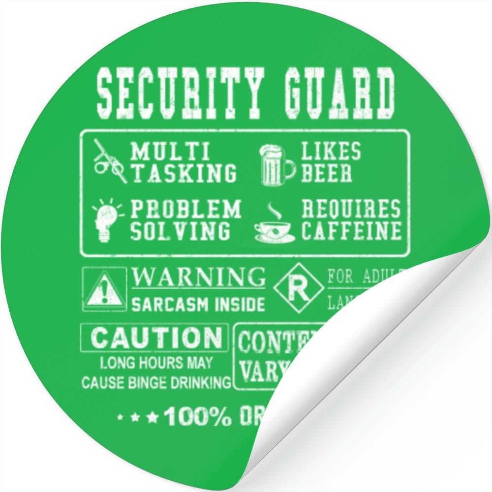 Security Guard - Ugly Stickers For Security Guard