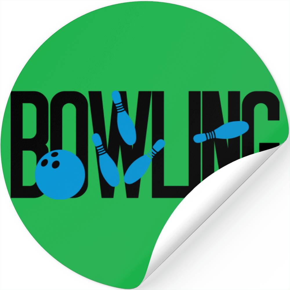 Cool Text Logo Hit Bowling Pins Overturn Strike Sp