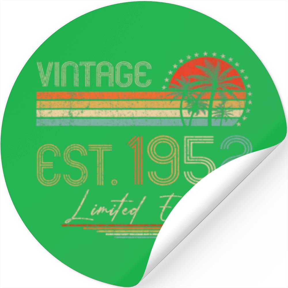 70 Year Old Vintage 1952 Limited Edition 70Th Birt Stickers