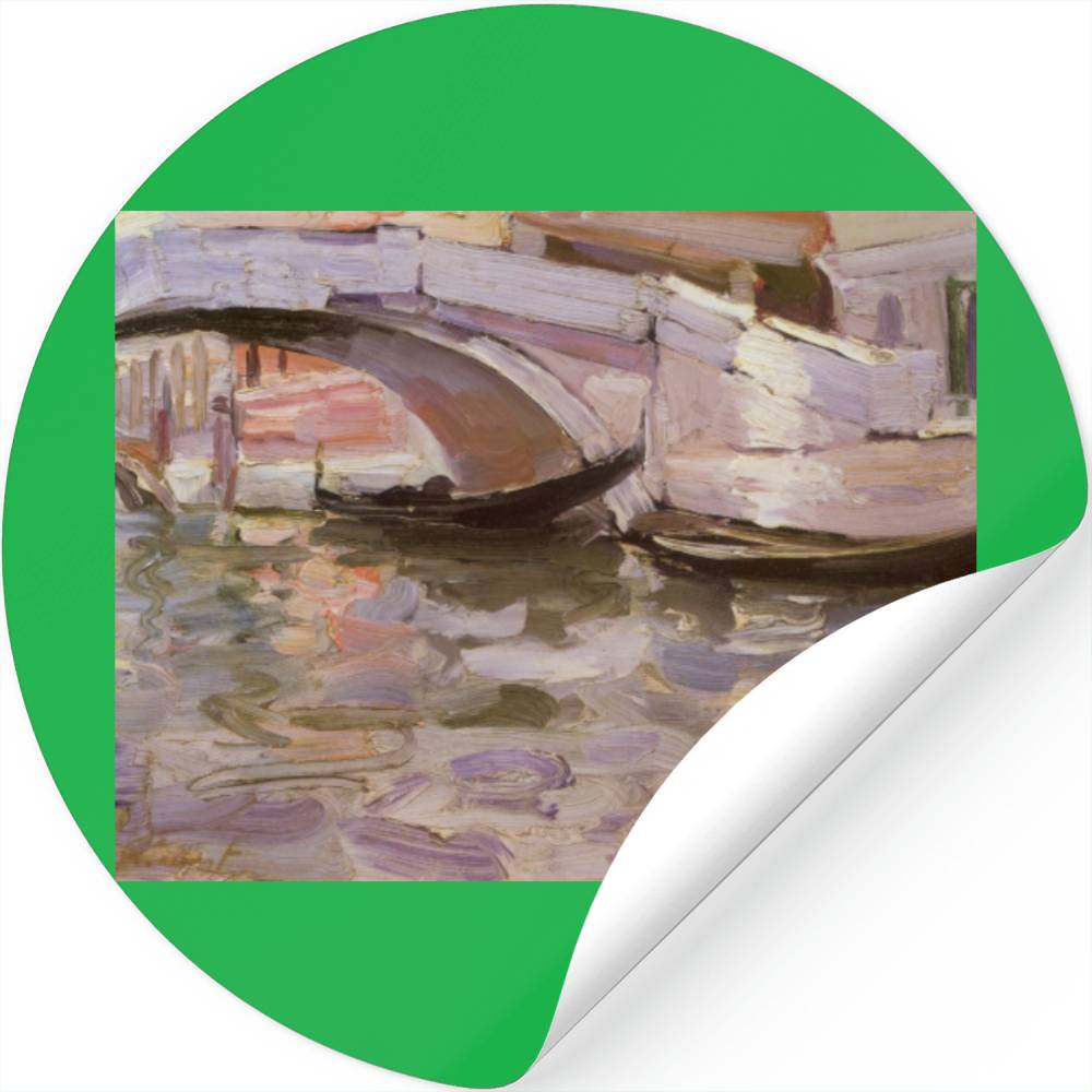 Gondolas By John Singer Sargent, Impressionism Art Stickers