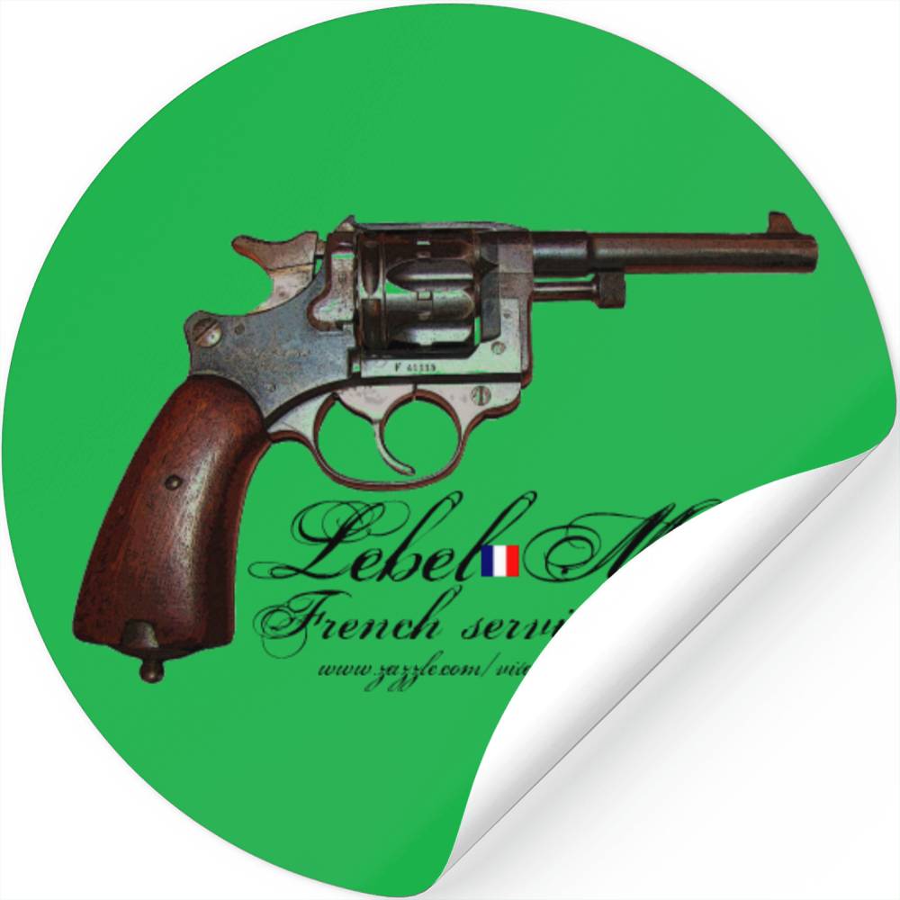 Cool Antique French Lebel Revolver Design Stickers