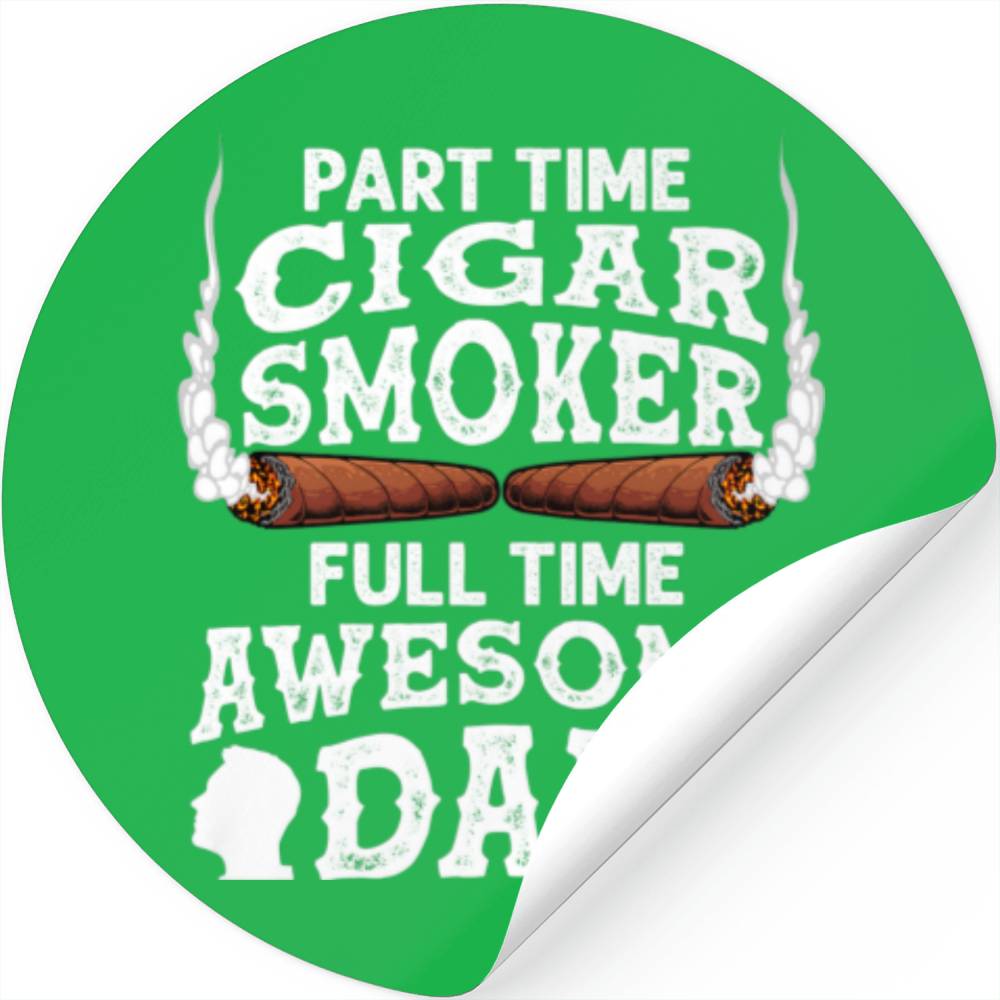 Funny Cigar Dad Design For Men Father's Day Cigar Stickers