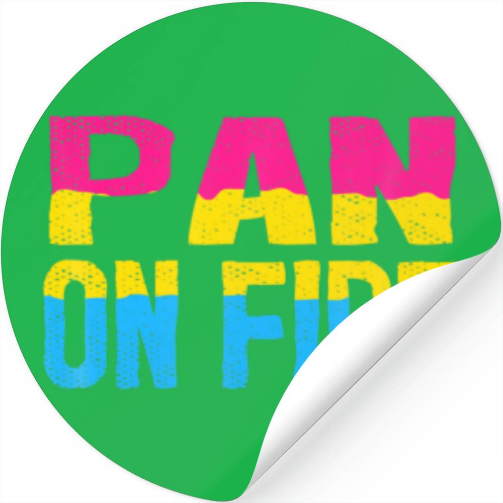 Pan On Fire Pansexual LGBT Pansexual Flag Pride Stickers