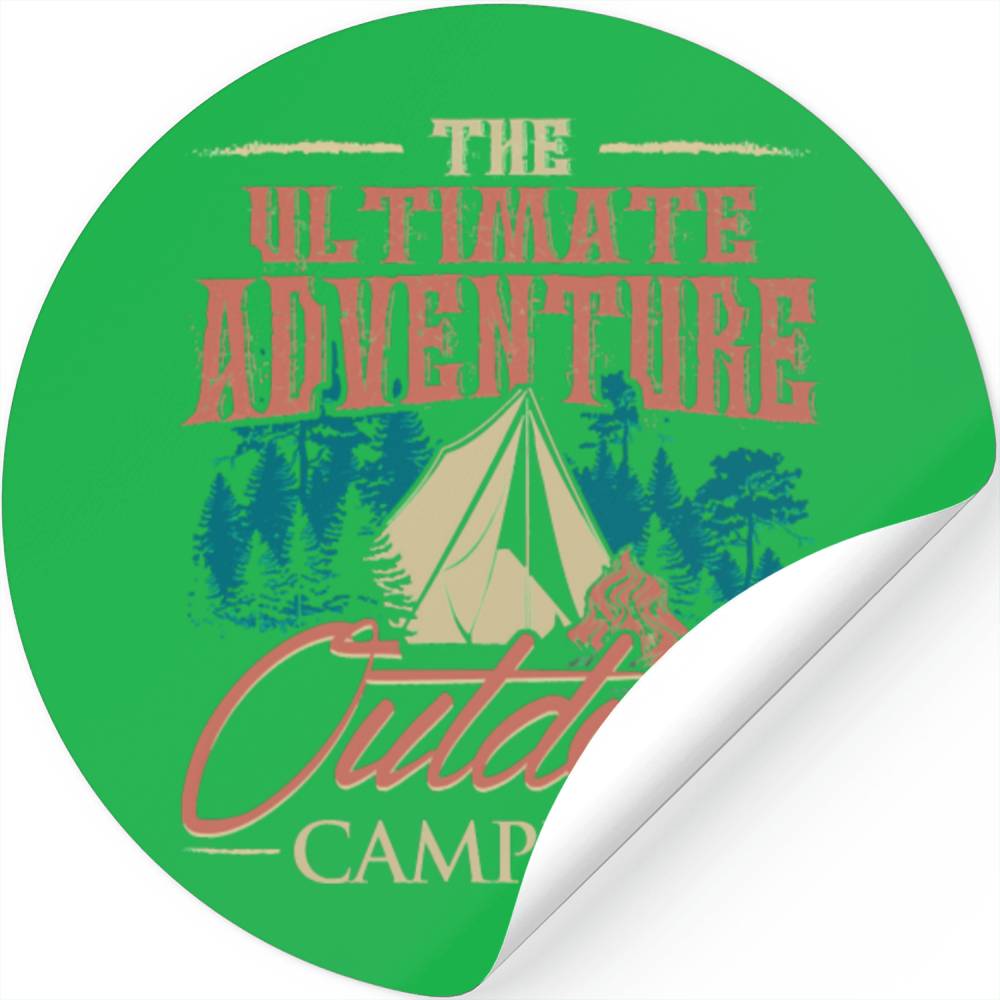 Camp Camping The Ultimate AdventureOutdoor Camper Stickers