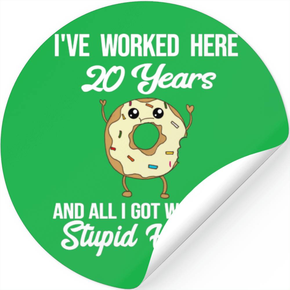 20th Work Anniversary Funny 20 Year Employee Stickers