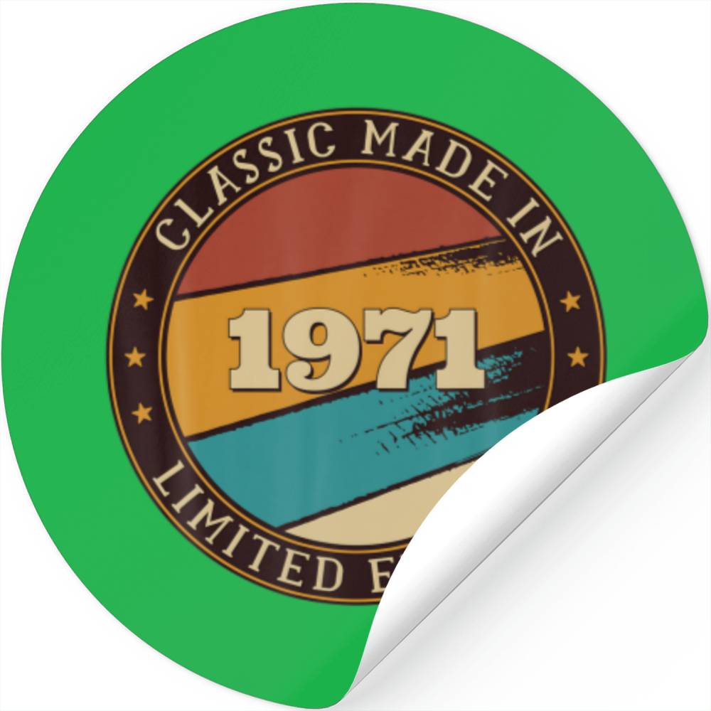 49 Years Old Vintage Classic Made In 1972 49Th Bir T- Stickers