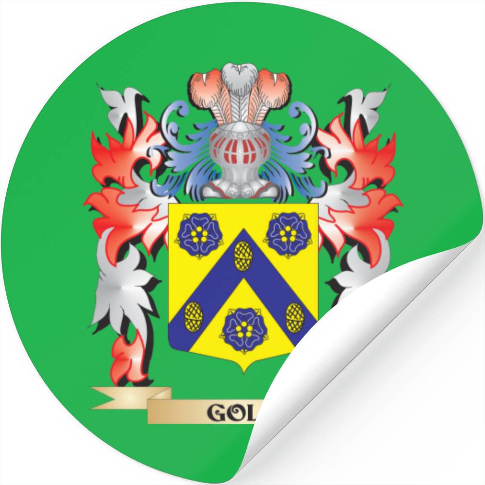 Gold Coat Of Arms - Family Crest Stickers