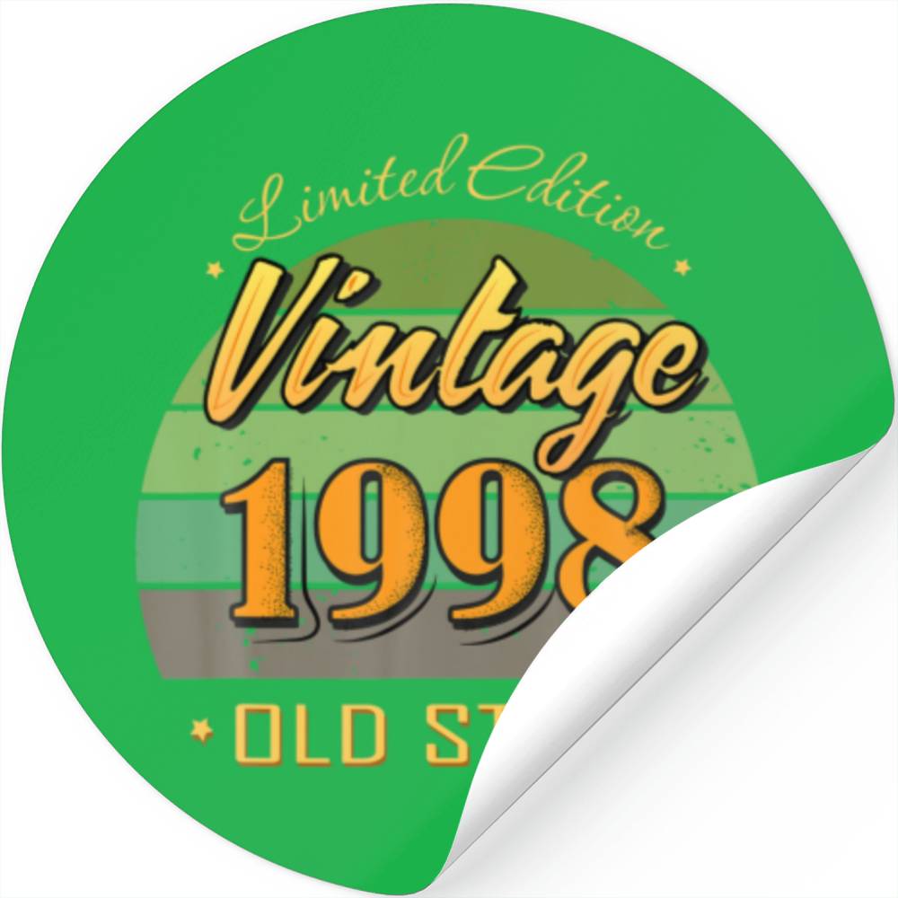 23 Year Old 23Th Birthday Decorations 1998 Vintage Stickers
