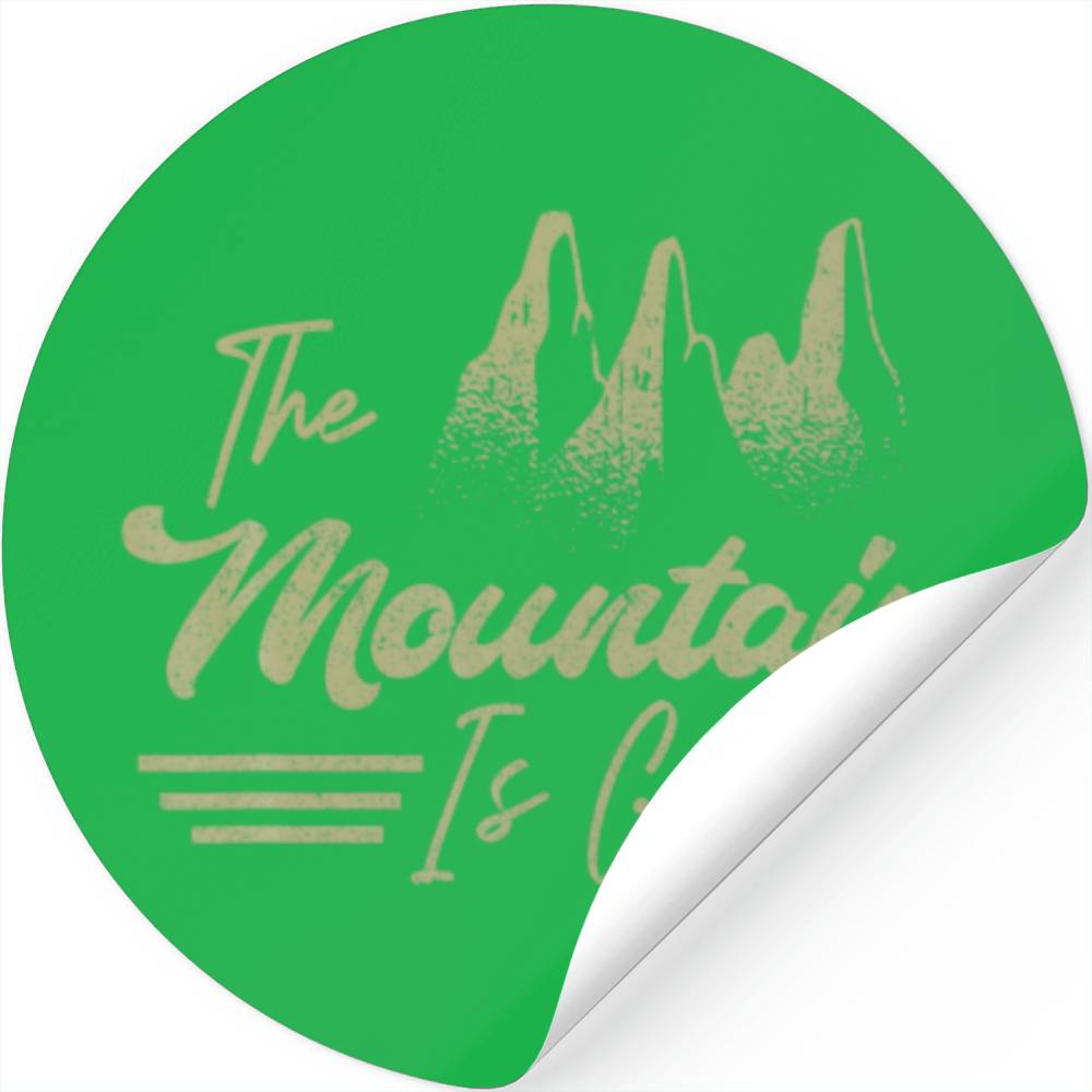 The Mountain Is Calling | Nature Trekking Funny Hi Stickers