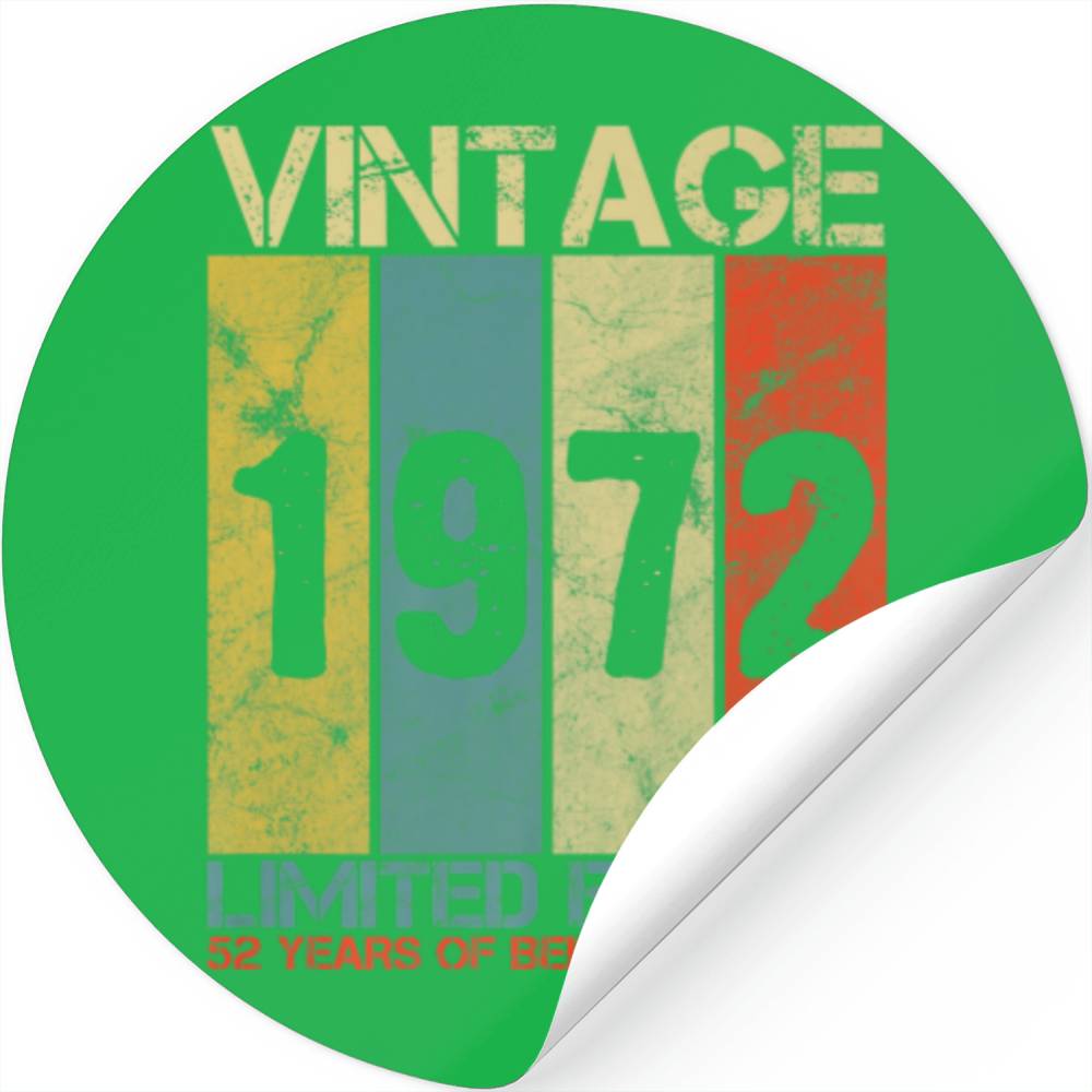 Vintage 1972 Limited Edition 50Th Years Of Being A Stickers