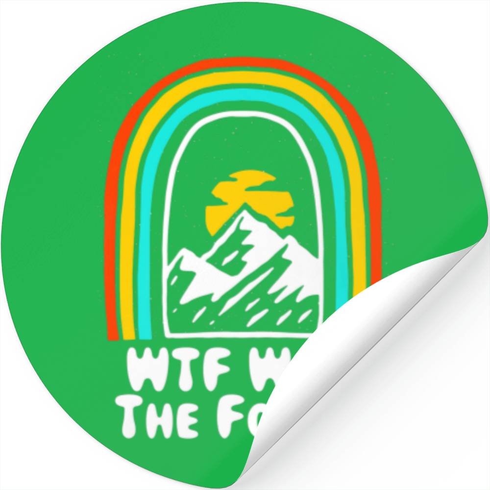 WTF With The Forest Camping Wildlife Camper Outdoo Stickers