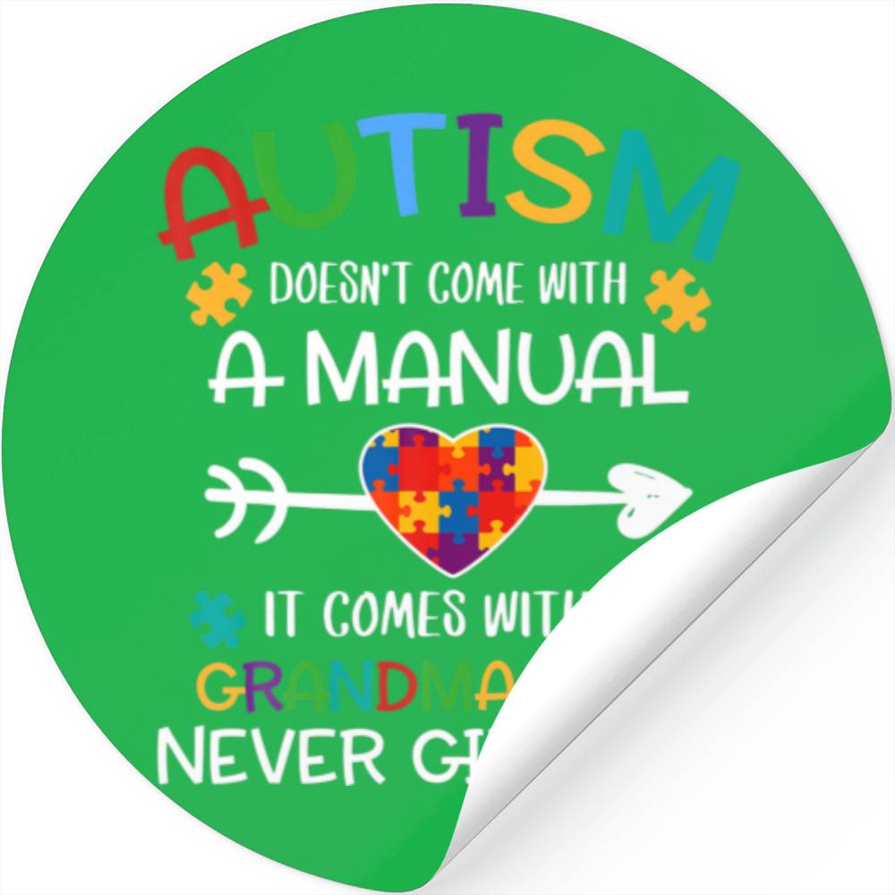 Autism Grandma Love Autistic Kids Autism Awareness Stickers