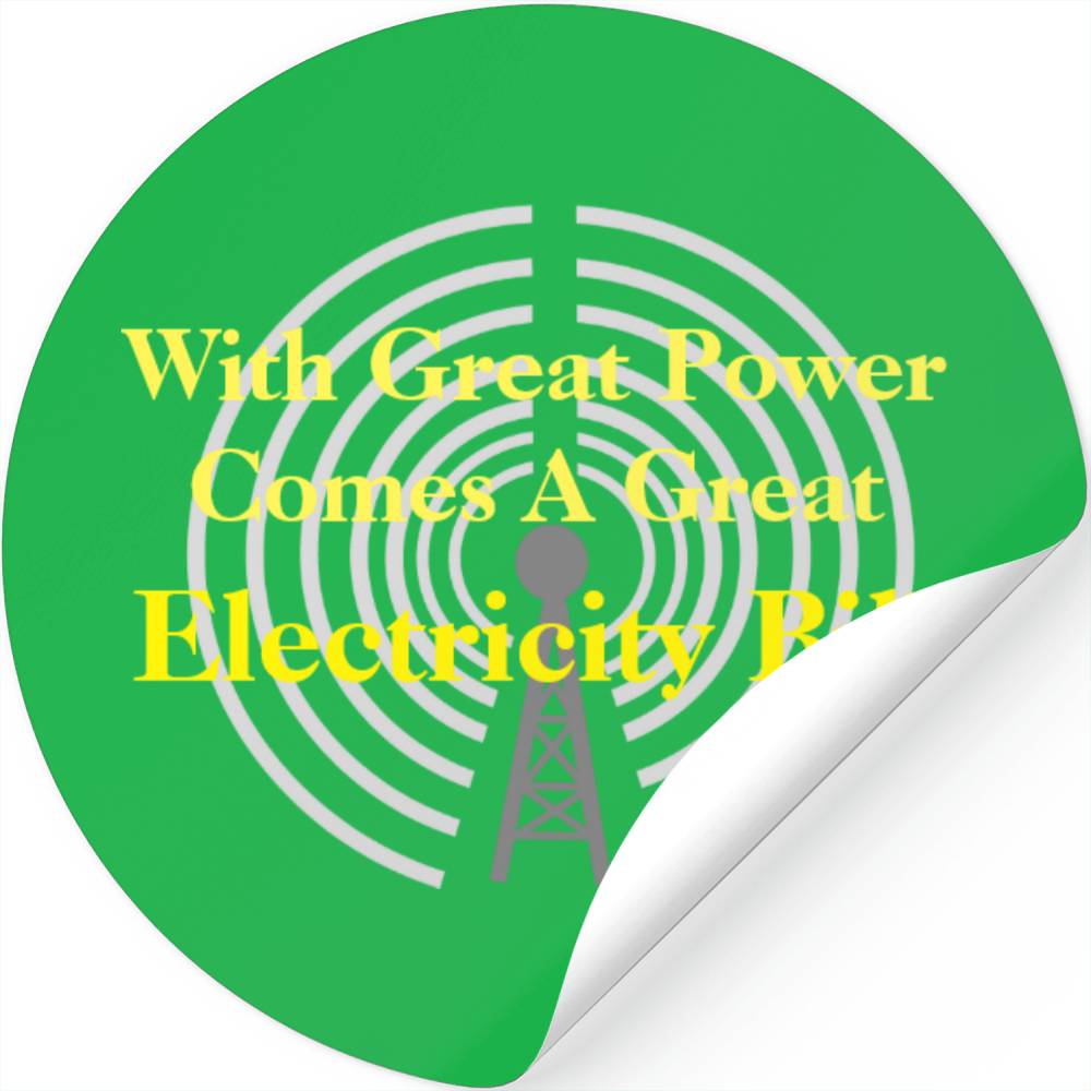 Great Power Electricity Bill Ham Radio Stickers