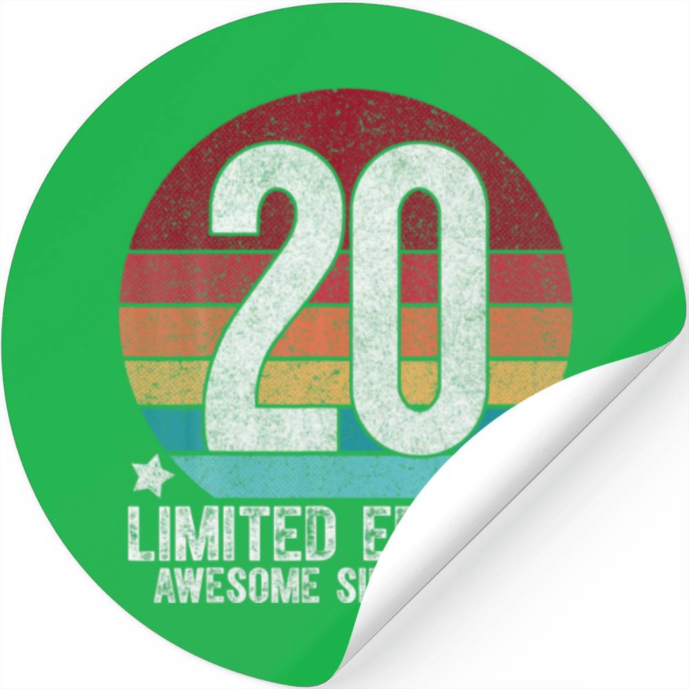 20 Year Old Vintage 2002 Retro Limited Edition 20T Stickers