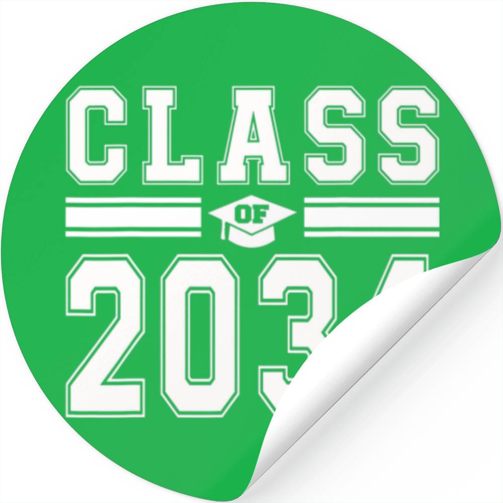 Class Of 2034 Grow With Me Graduation Stickers
