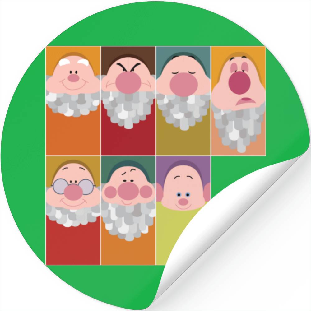 Seven Dwarfs Stylized Character Art Stickers