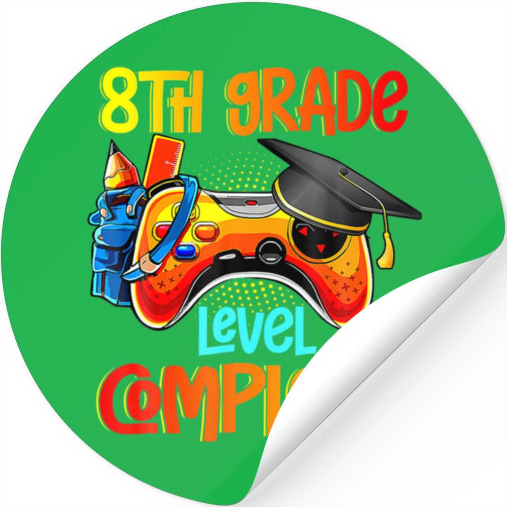 8Th Grade Level Complete Gamer Class Of 2022 Gradu Stickers