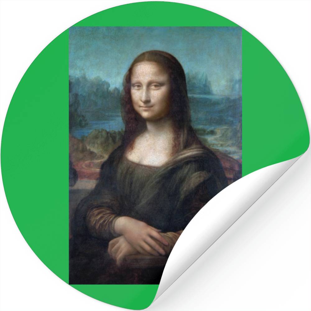 Mona Lisa Famous Visual Arts Leonardo Da Vinci Pai Stickers