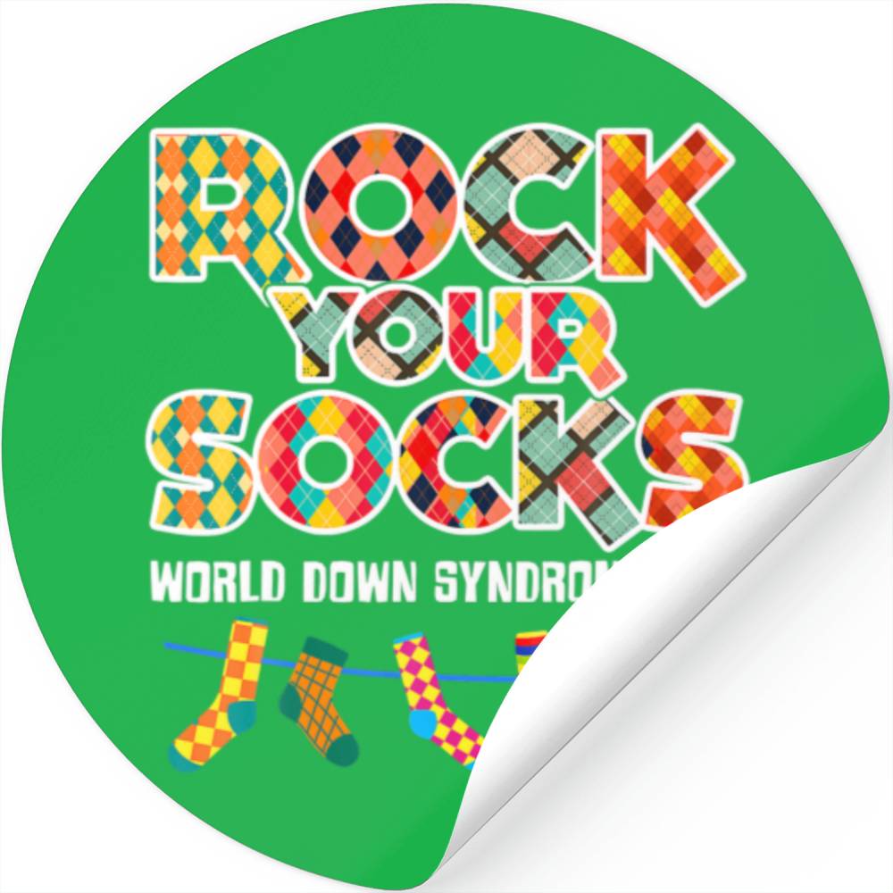 World Down Syndrome Day Rock Your Socks Awareness Stickers