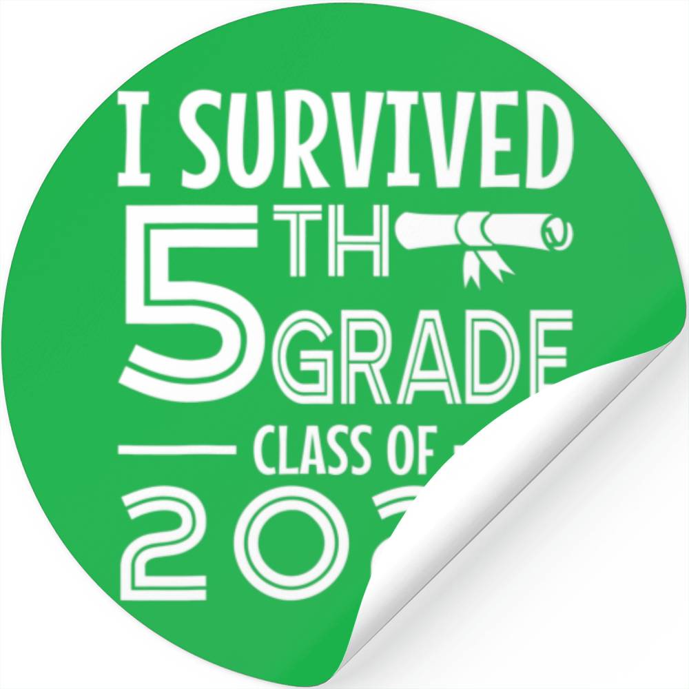 I Survived 5Th Grade Class Of 2022 Graduation Funn Stickers