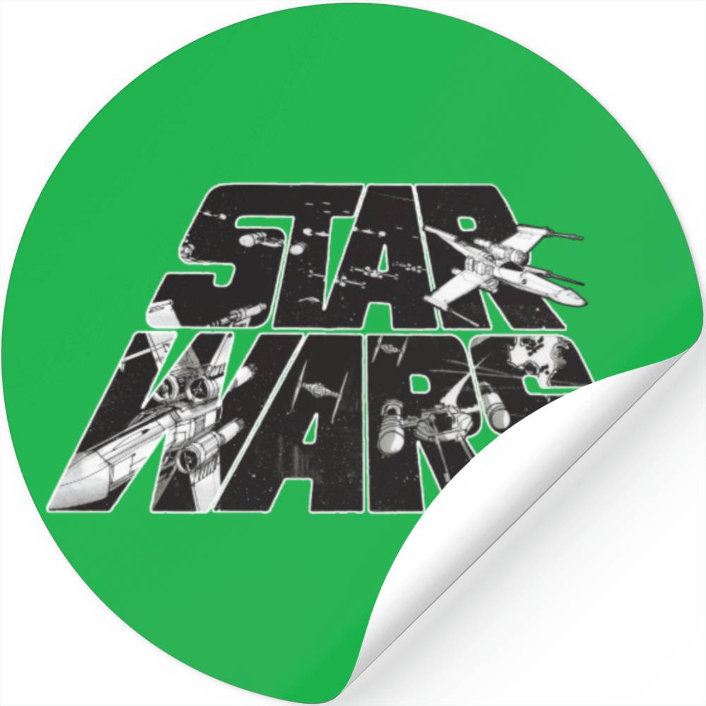Star Wars Logo | X-Wing & TIE Fighter Battle Stickers