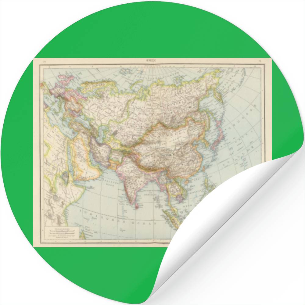 Asien - Map Of Asia Stickers
