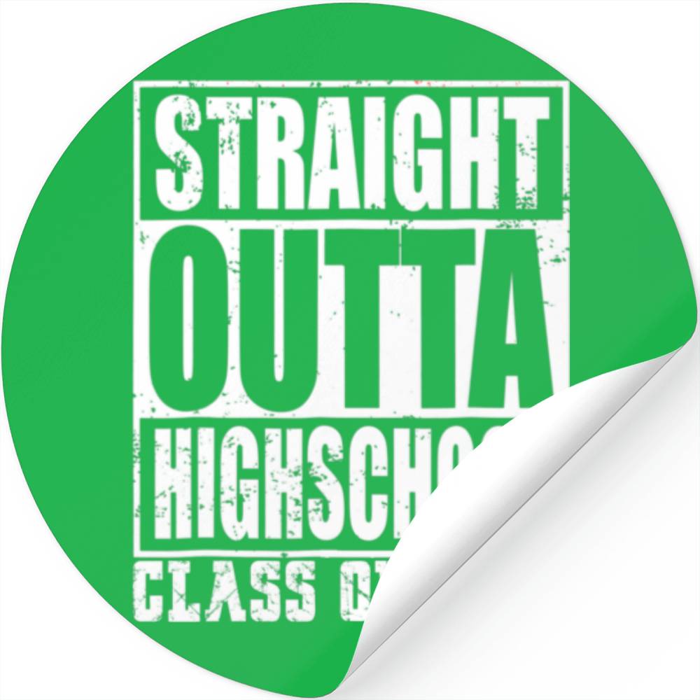 Vintage Straight Outta High School Class Of 2022 G Stickers