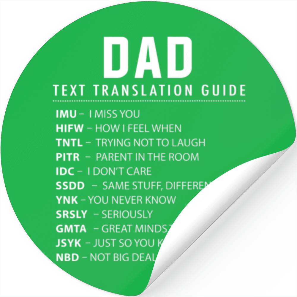 Funny Dad Text Slang Stickers