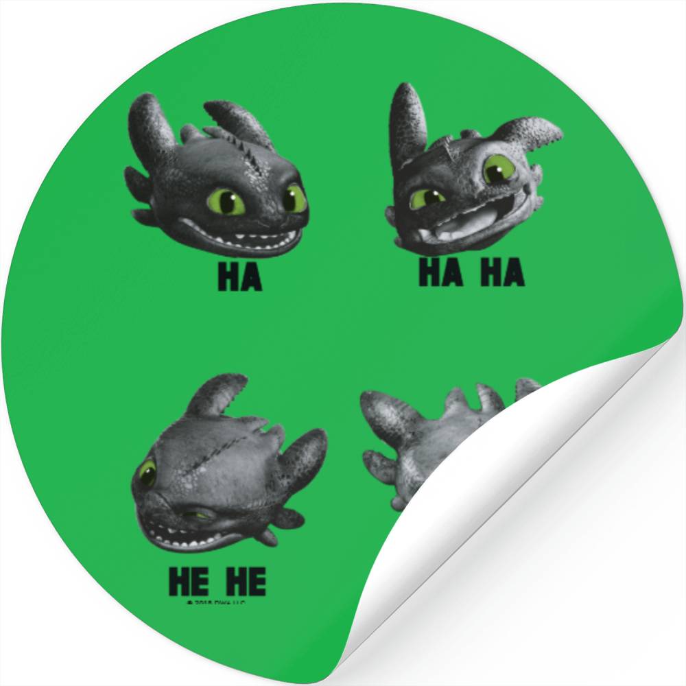 Toothless Face Expression Chart Stickers
